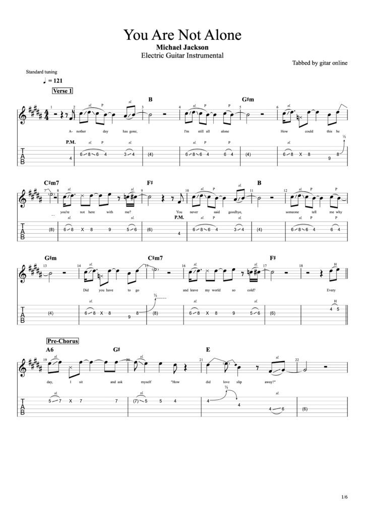 You Are Not Alone Michael Jackson Lyrics Pdf Gitar Online